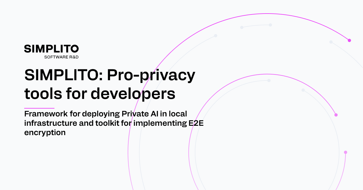 SIMPLITO: Pro-privacy tools for developers